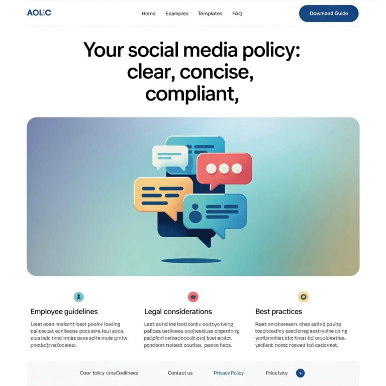 Social Media Policy Guide + Practical Examples
